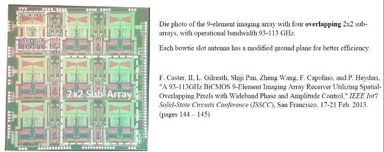 Figure: Focal plane array on-chip, with overlapping superpixel concept